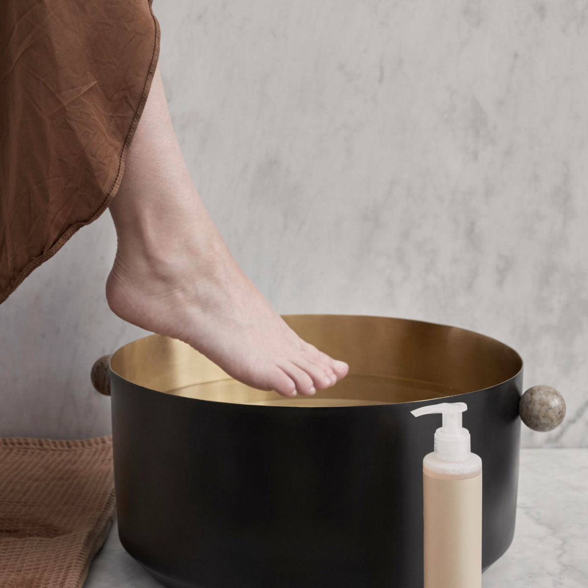 Eksklusivt fodbad (messing) - YOGA tilbehør - A PLACE